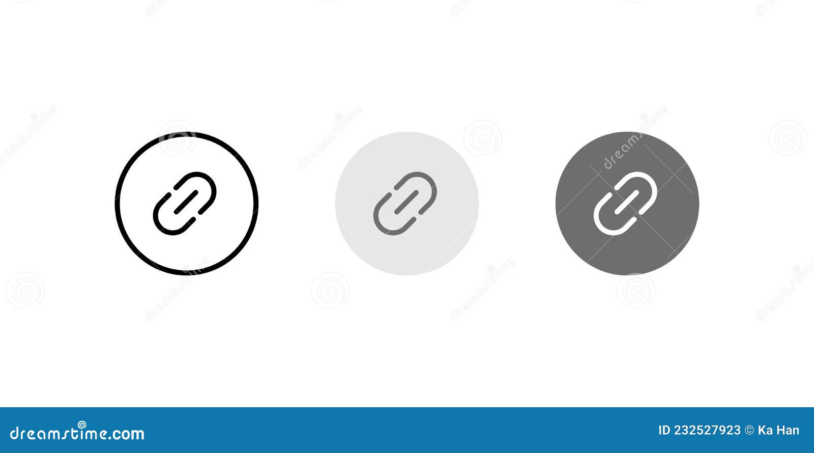 Link Button Icon Set Collection. Chain Symbol Vector Stock Vector ...