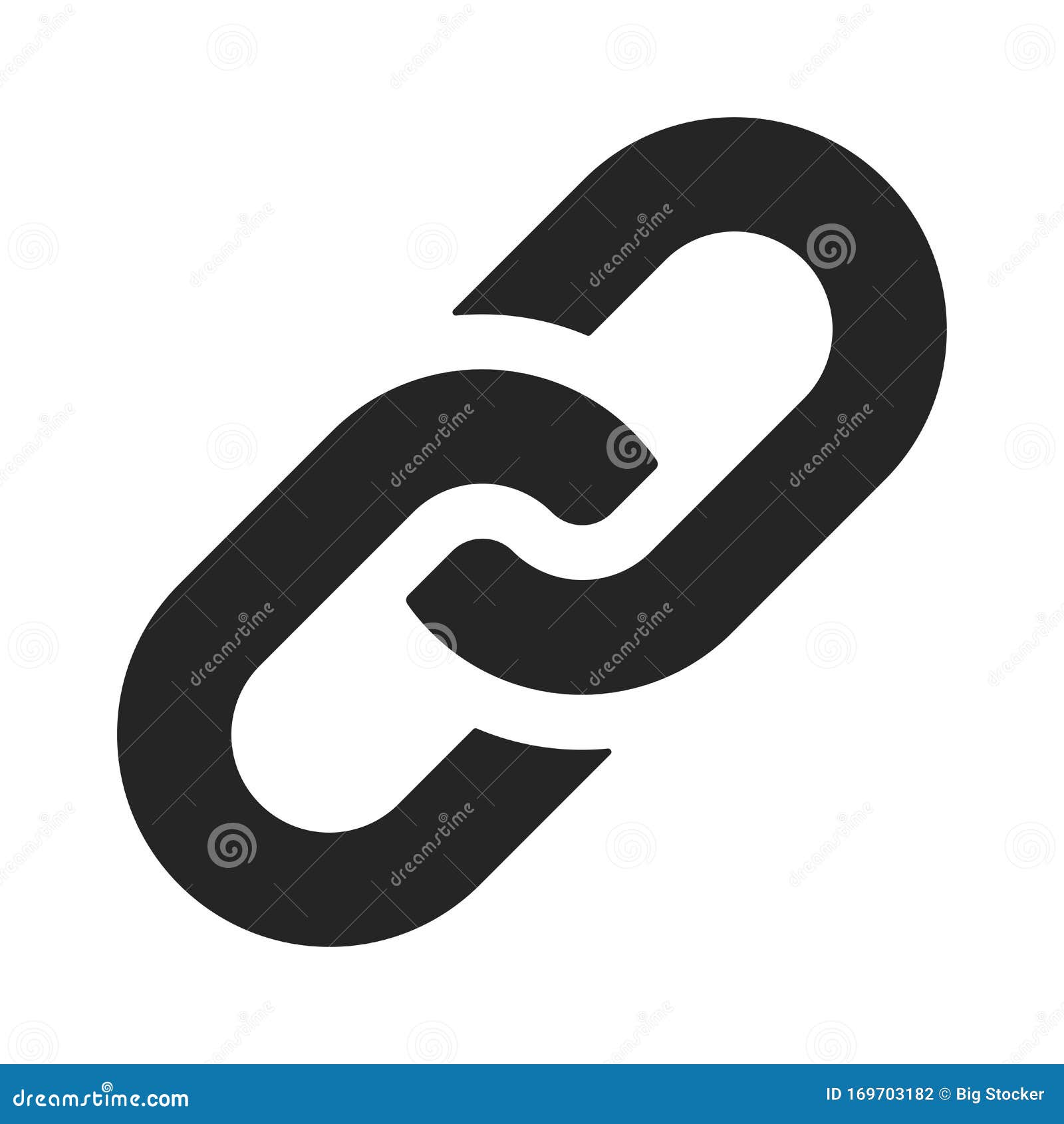 Link Chain Icon. Hyperlink in Modern Design Style for Web Site and ...