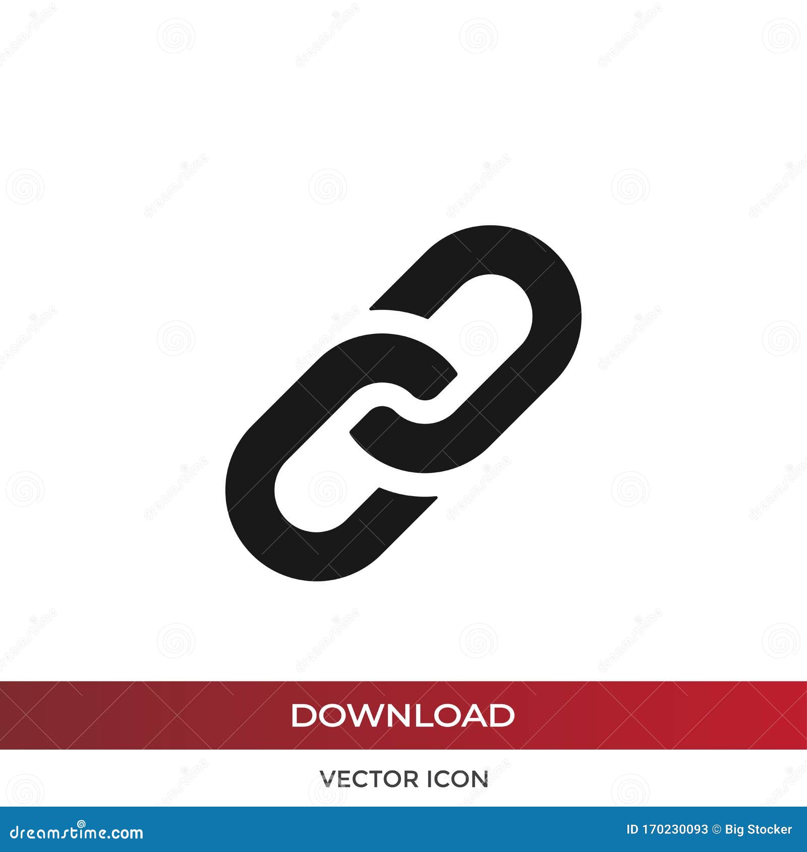 Link Chain Icon. Hyperlink in Modern Design Style for Web Site and ...