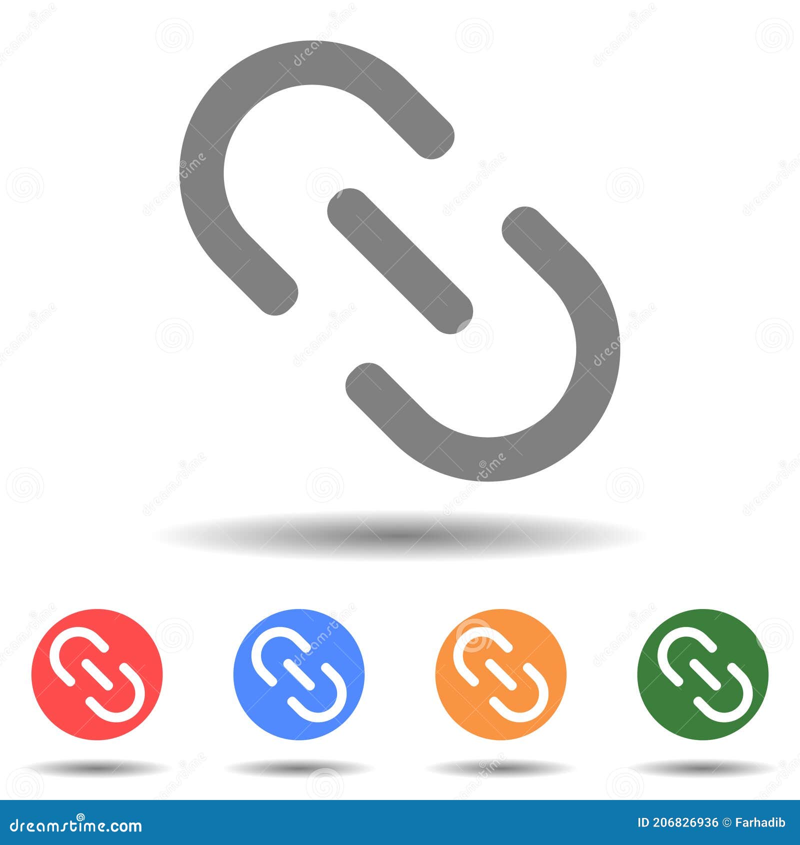 Link Chain Icon Vector Isolated Stock Vector - Illustration of ...