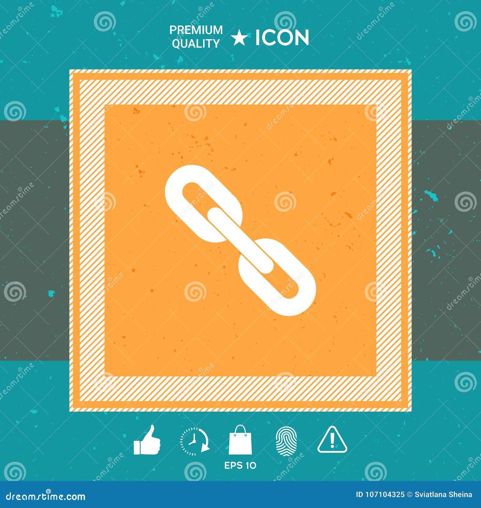 Link chain symbol icon stock vector. Illustration of icon - 107104325