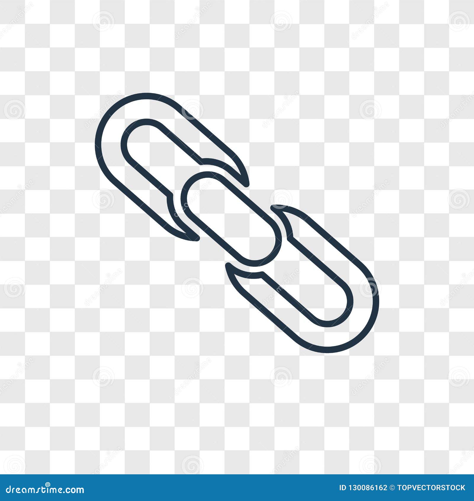 Link Concept Vector Linear Icon Isolated on Transparent Background ...