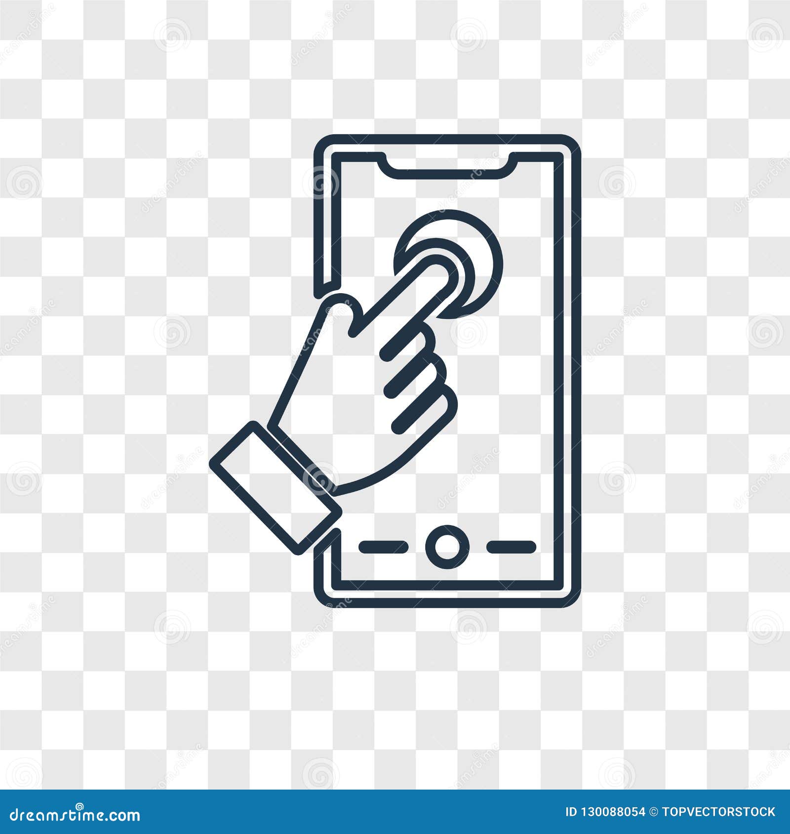 Link Concept Vector Linear Icon Isolated on Transparent Background ...