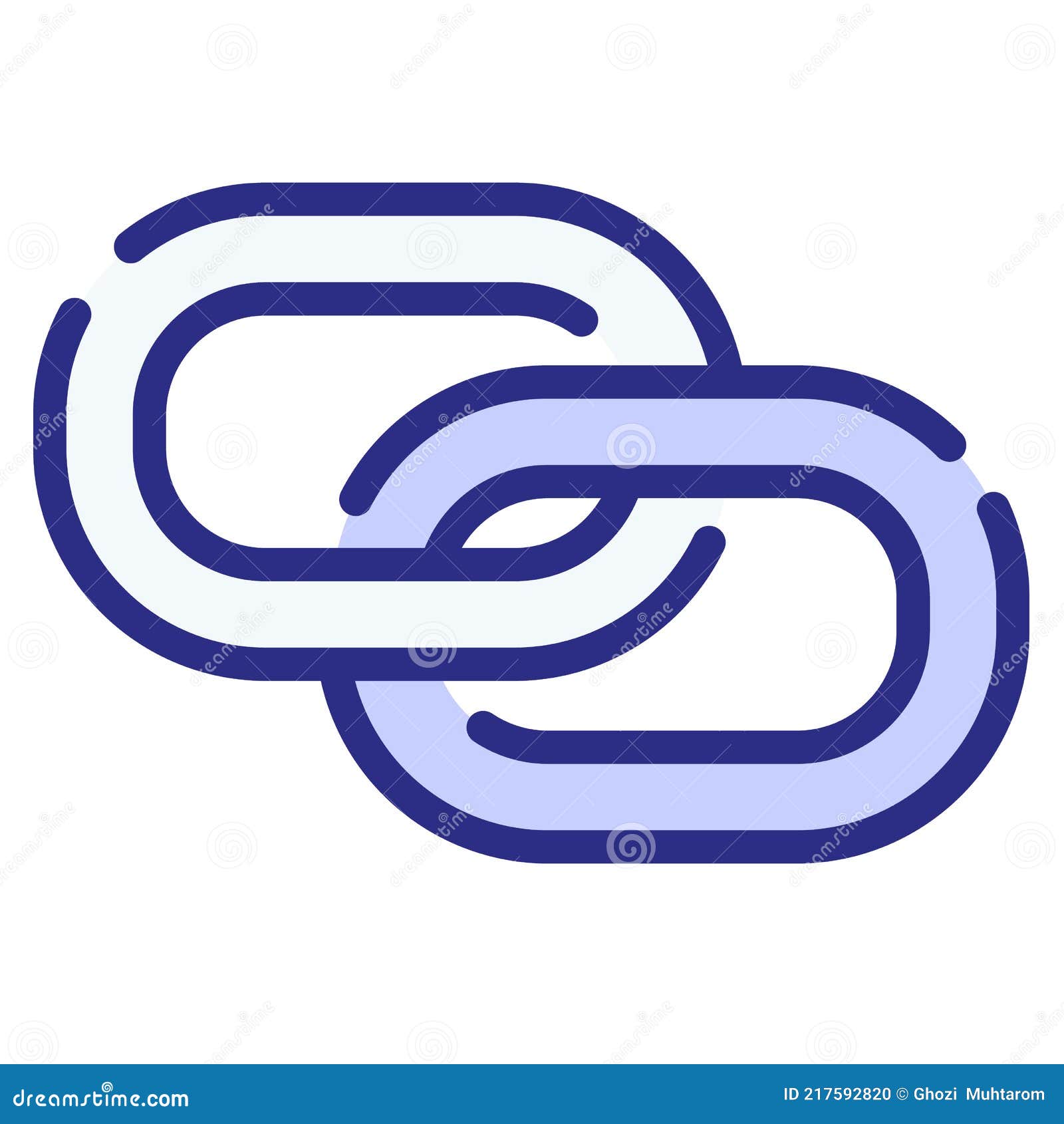 Link Connect Chain Bound Single Isolated Icon with Dash or Dashed Line ...
