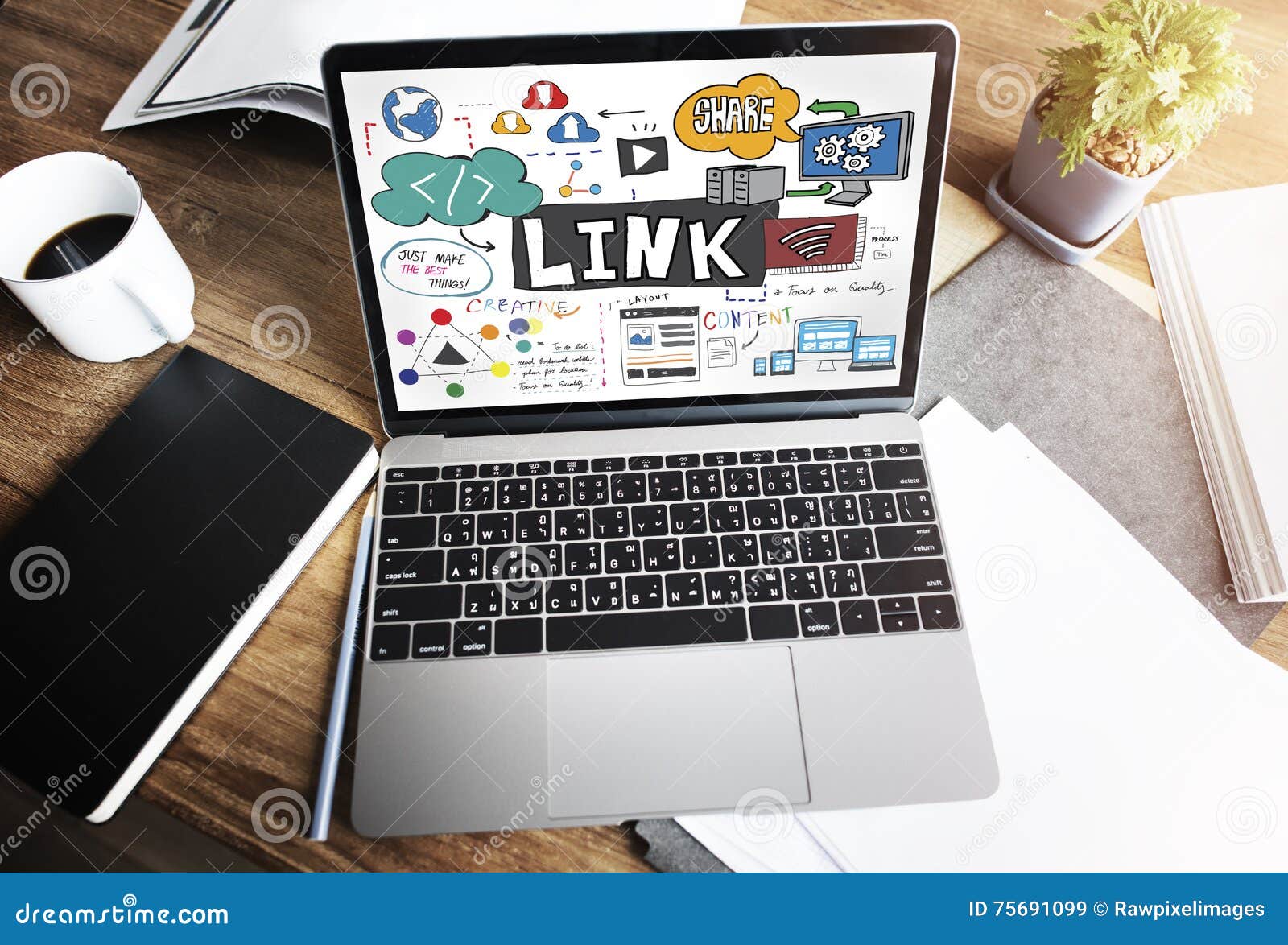 Link Connection Network Technology HTML Concept Stock Image - Image of ...