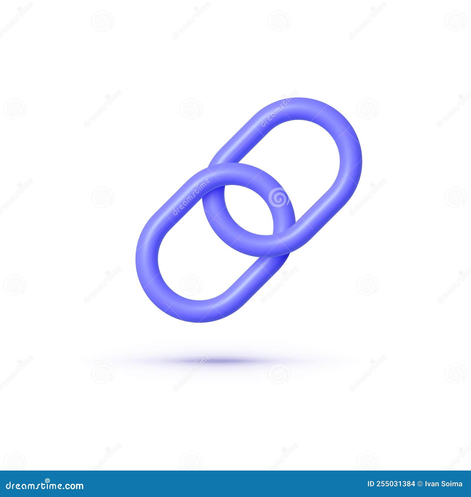 Link 3D Icon on White Background. Internet Network Concept. Internet ...