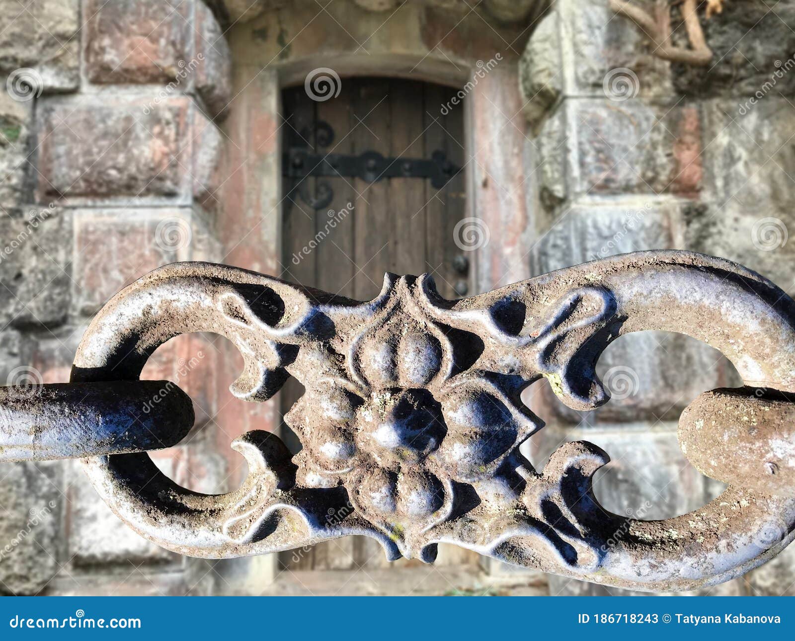 Link of a Decorative Metal Chain. Stock Image - Image of beautiful ...