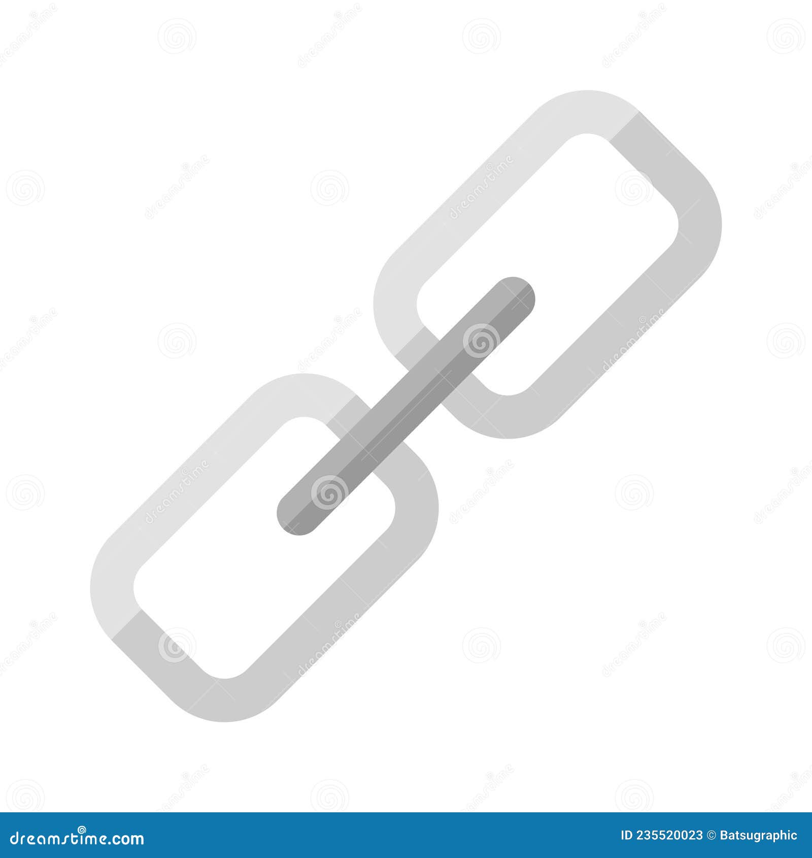 Link Flat Clipart Vector Illustration Stock Vector - Illustration of ...