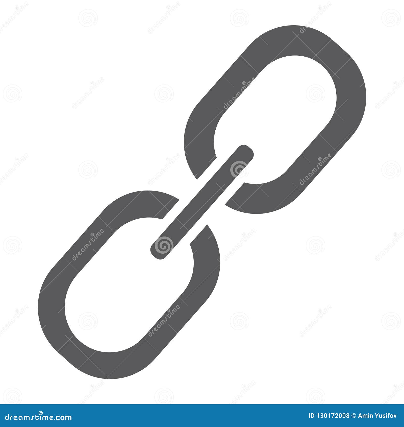 Link Glyph Icon, Connection and Attach, Chain Sign, Vector Graphics, a ...