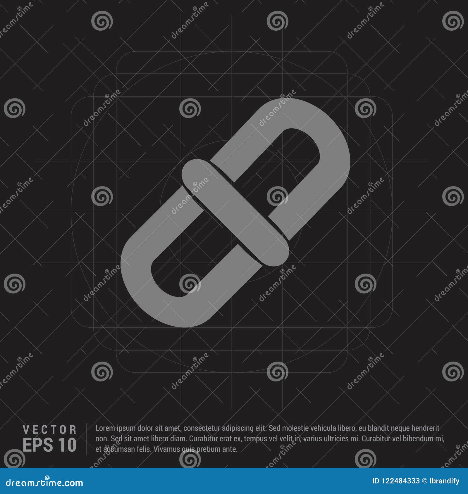 Link Icon - Black Creative Background Stock Vector - Illustration of ...
