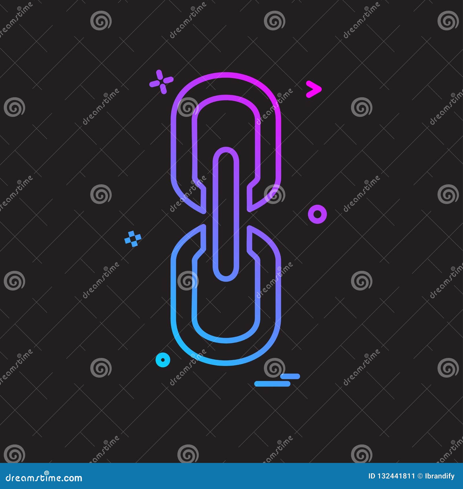 Link icon design vector stock vector. Illustration of button - 132441811