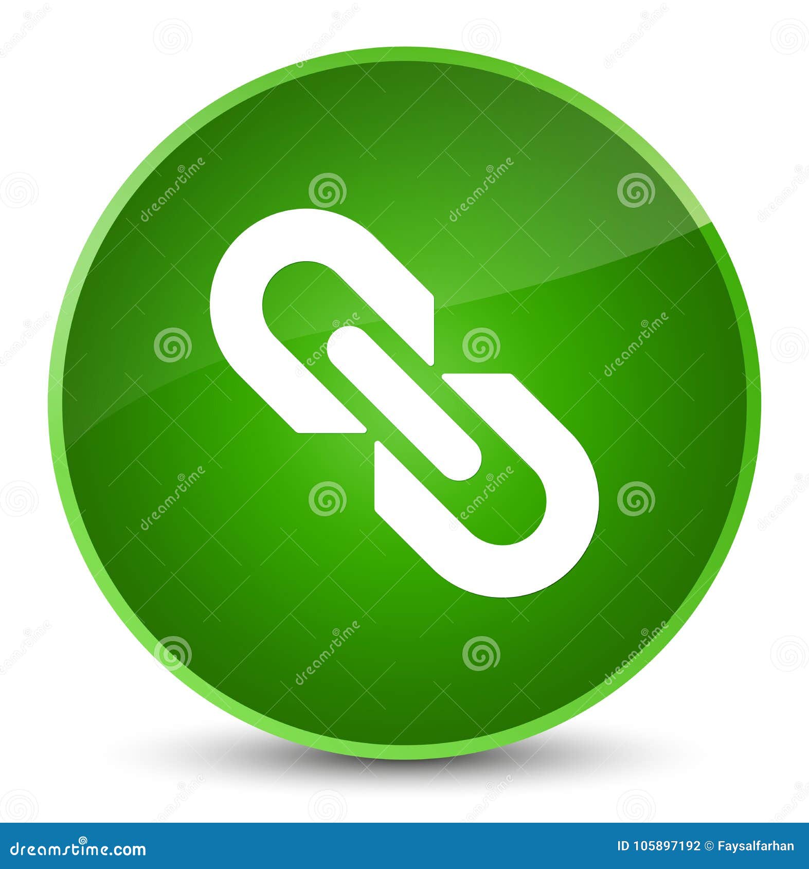 Link Icon Elegant Green Round Button Stock Illustration - Illustration ...