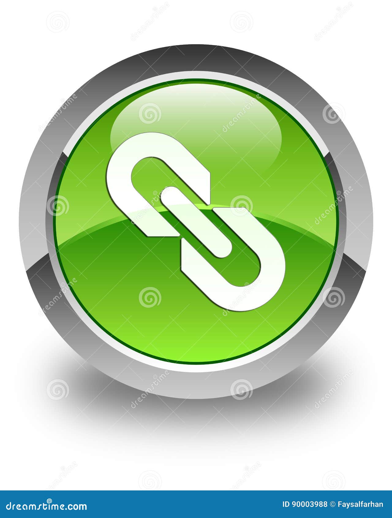 Link Icon Glossy Green Round Button Stock Illustration - Illustration ...