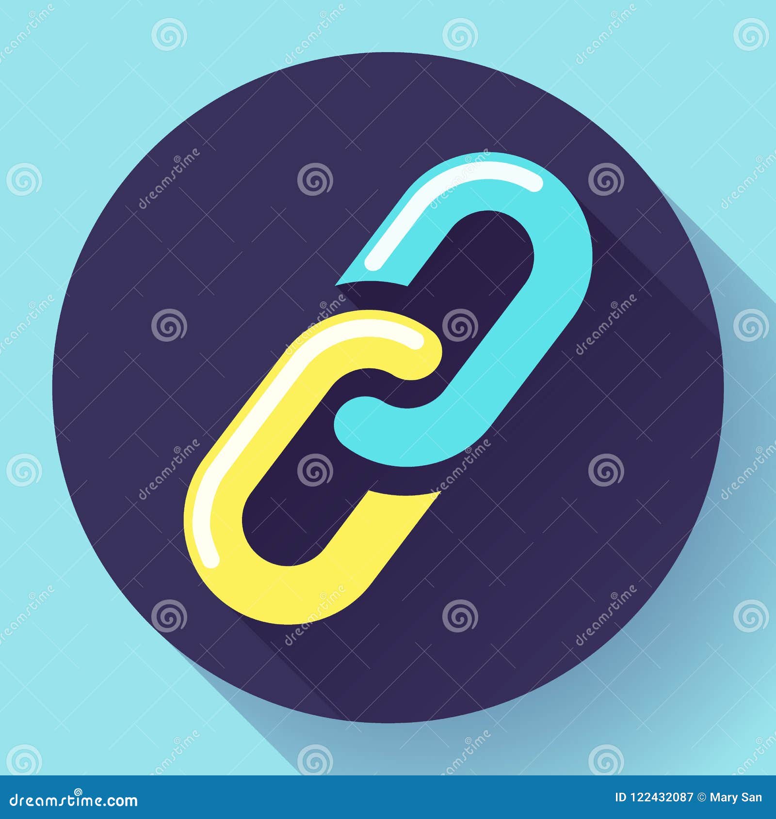 Link Icon. Hyperlink Chain Symbol Stock Vector - Illustration of ...