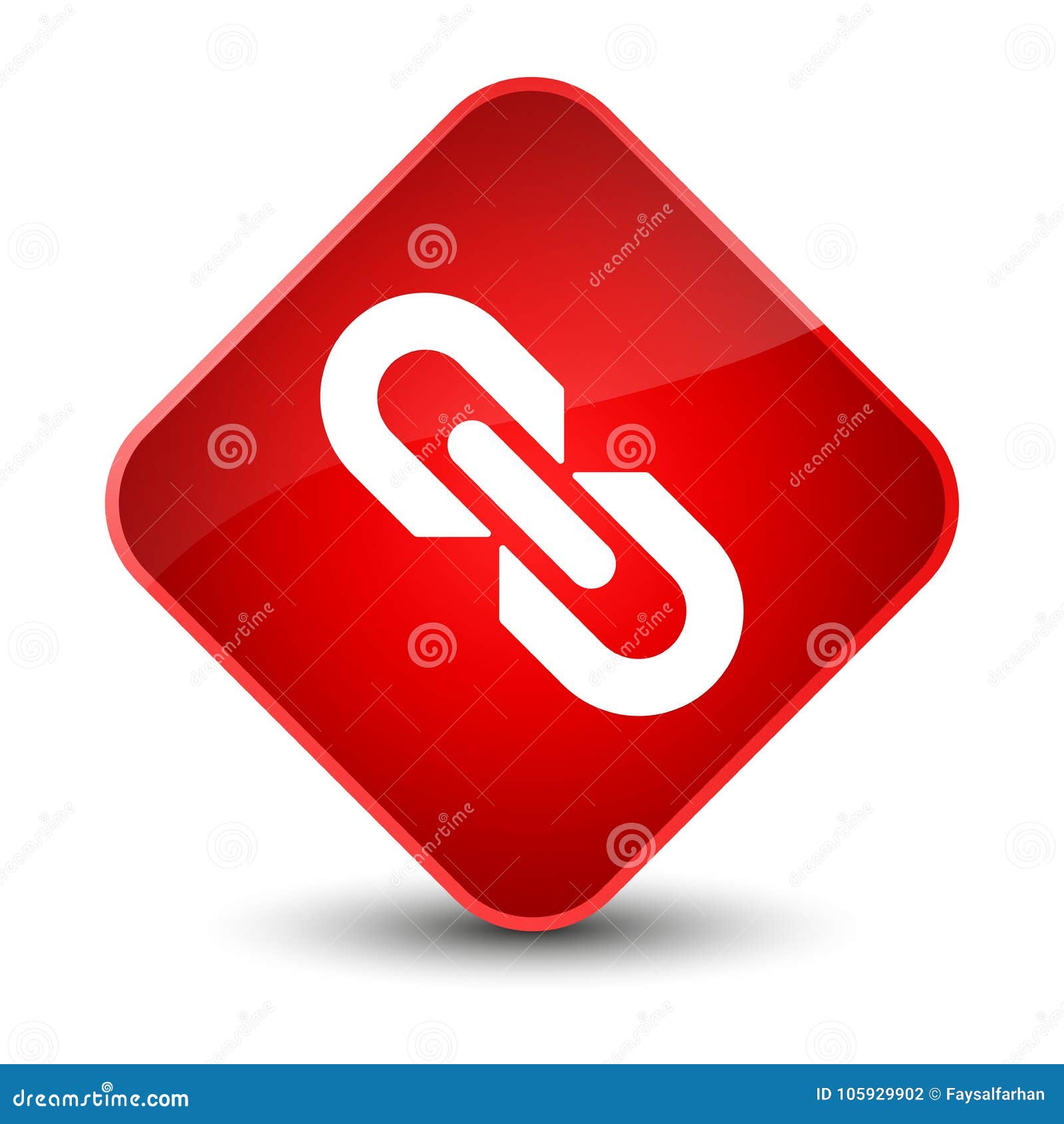 Link Icon Elegant Red Diamond Button Stock Illustration - Illustration ...