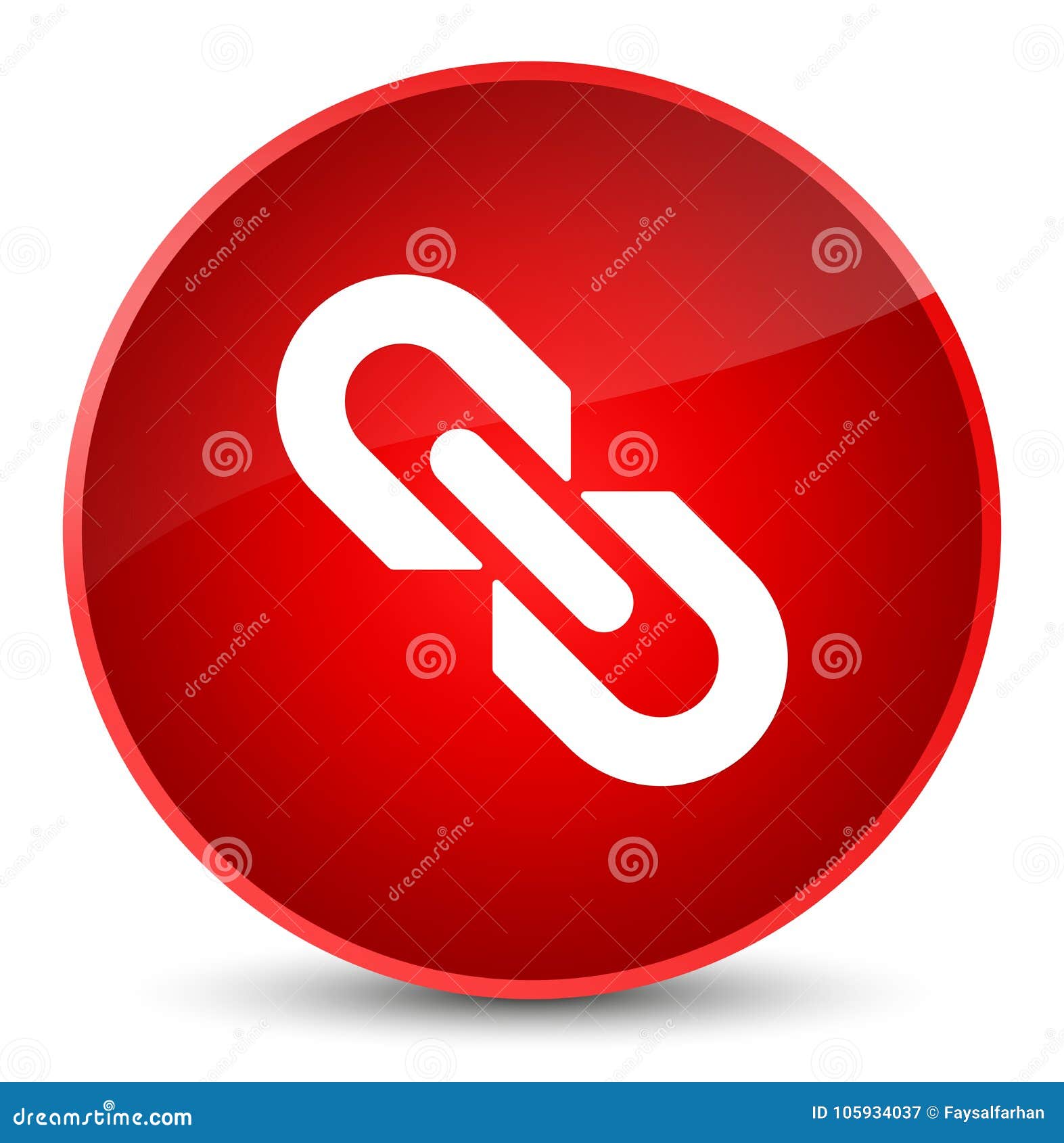 Link Icon Elegant Red Round Button Stock Illustration - Illustration of ...