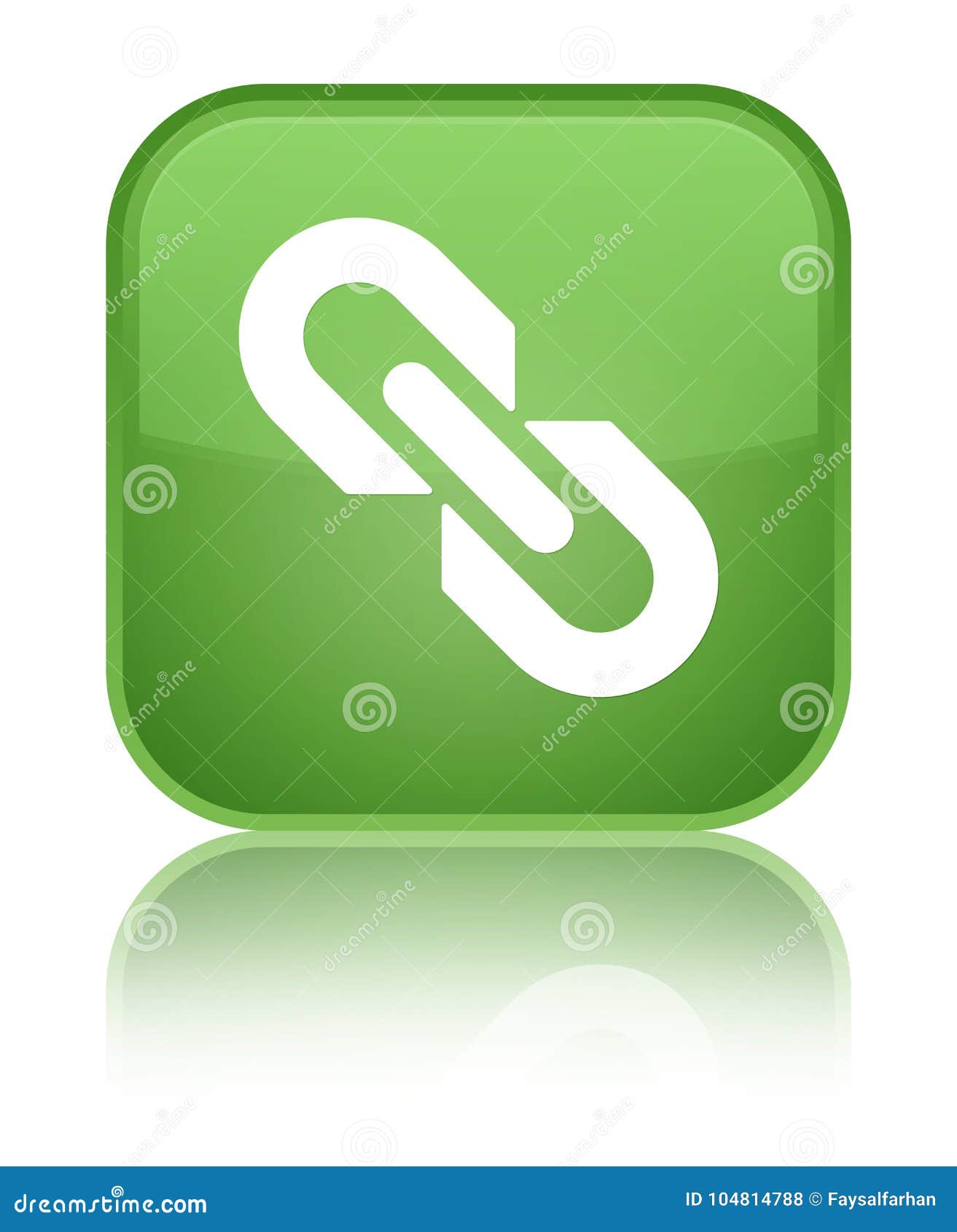 Link Icon Special Soft Green Square Button Stock Illustration ...
