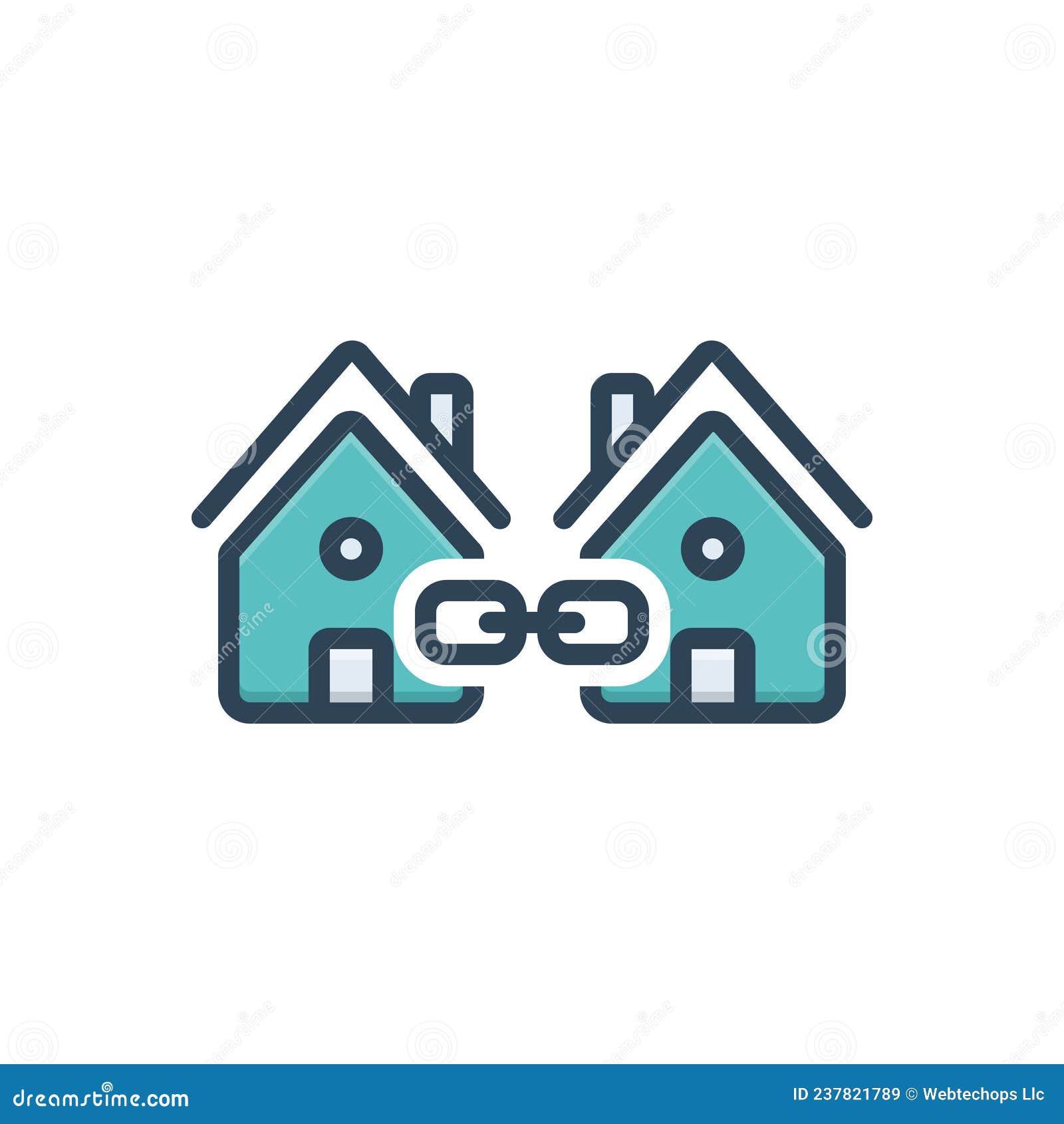 Color Illustration Icon for Link, Attachment and Neighbor Stock ...
