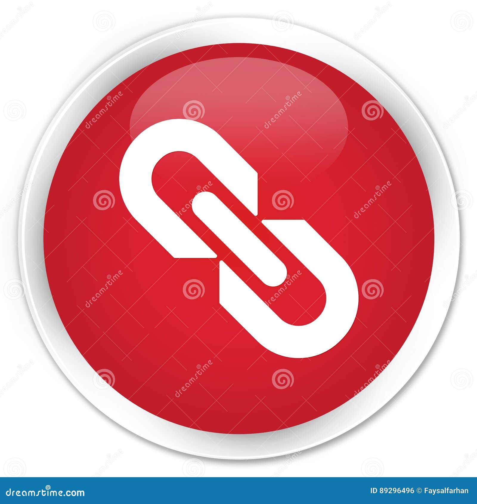 Link Icon Premium Red Round Button Stock Illustration - Illustration of ...