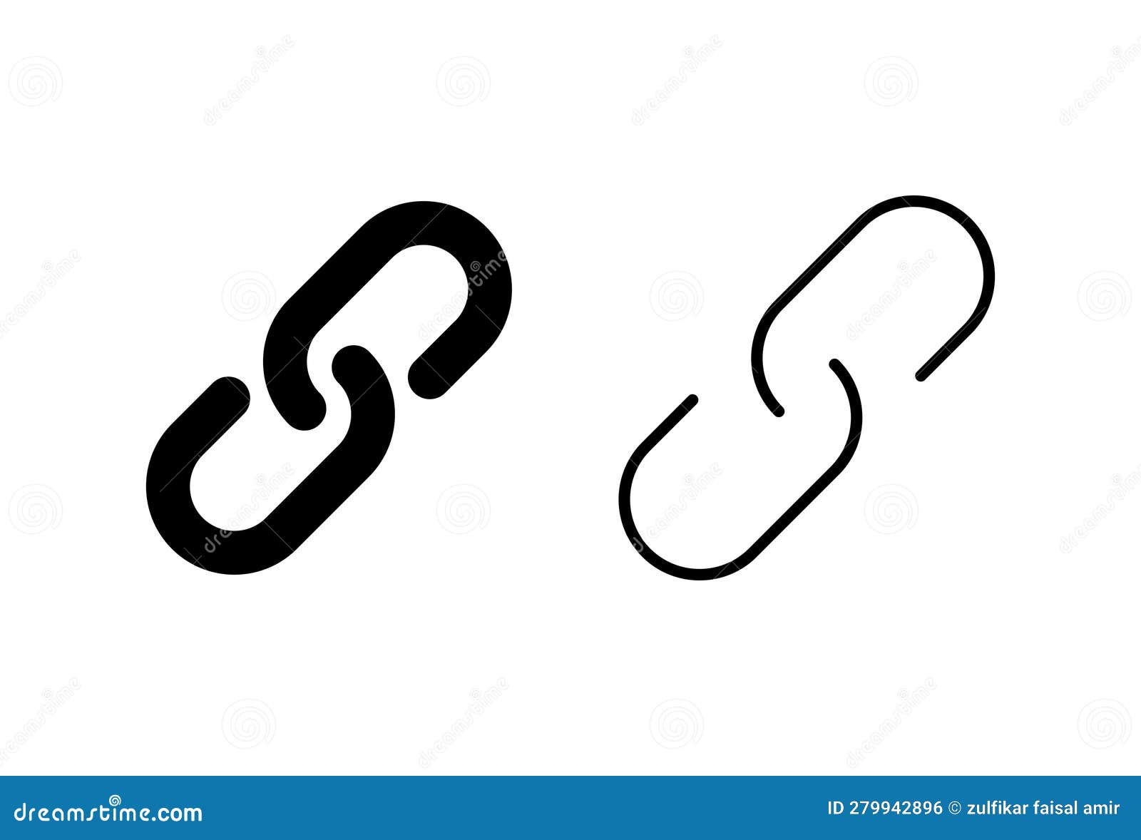 Link Icon . Hyperlink Chain Symbol Stock Vector - Illustration of flat ...