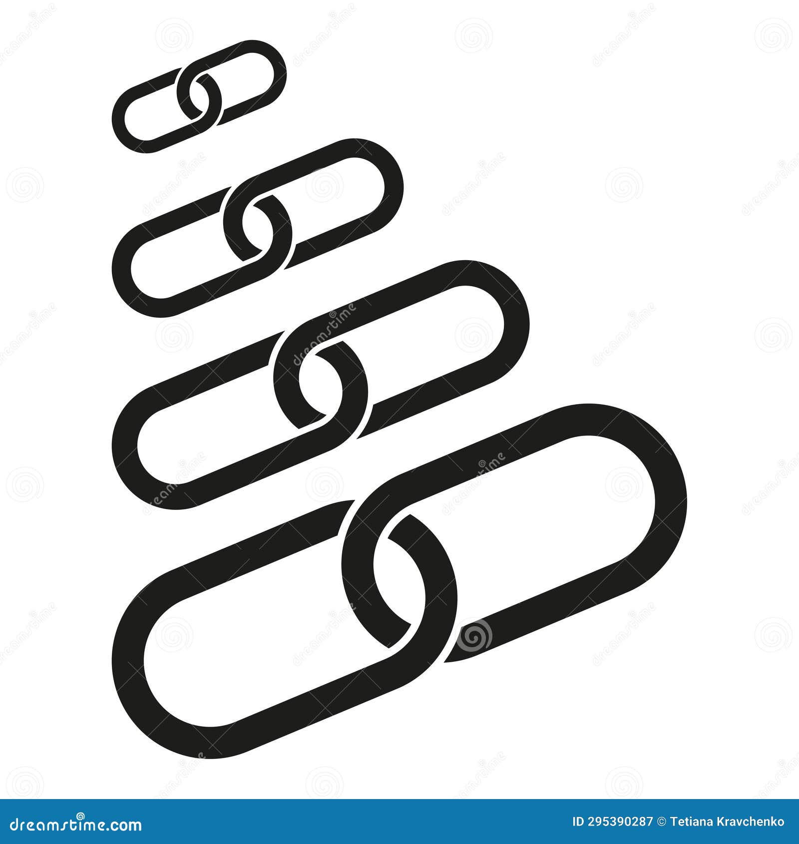 Link Icon Set. Vector Illustration. EPS10 Stock Illustration ...