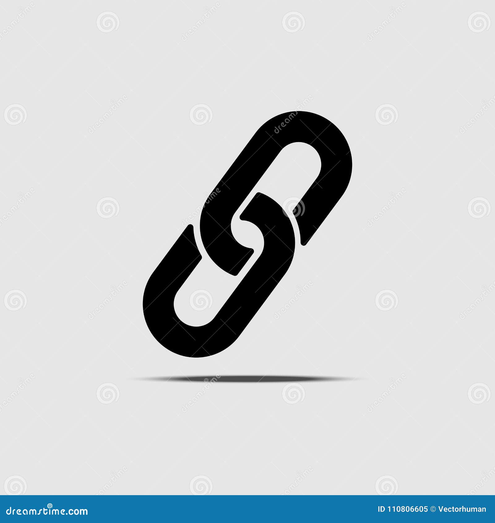 Link icon vector design stock vector. Illustration of strength - 110806605