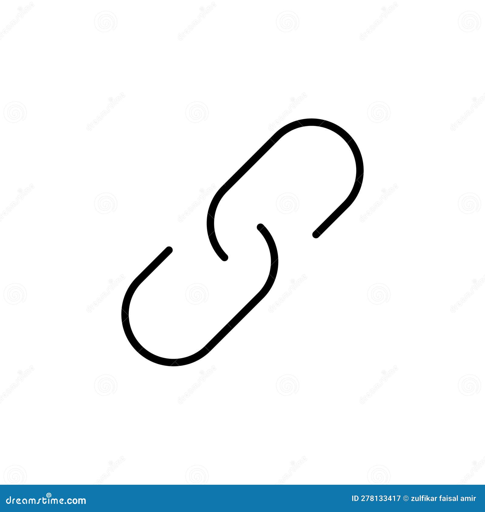 Link Icon . Hyperlink Chain Symbol Stock Vector - Illustration of ...