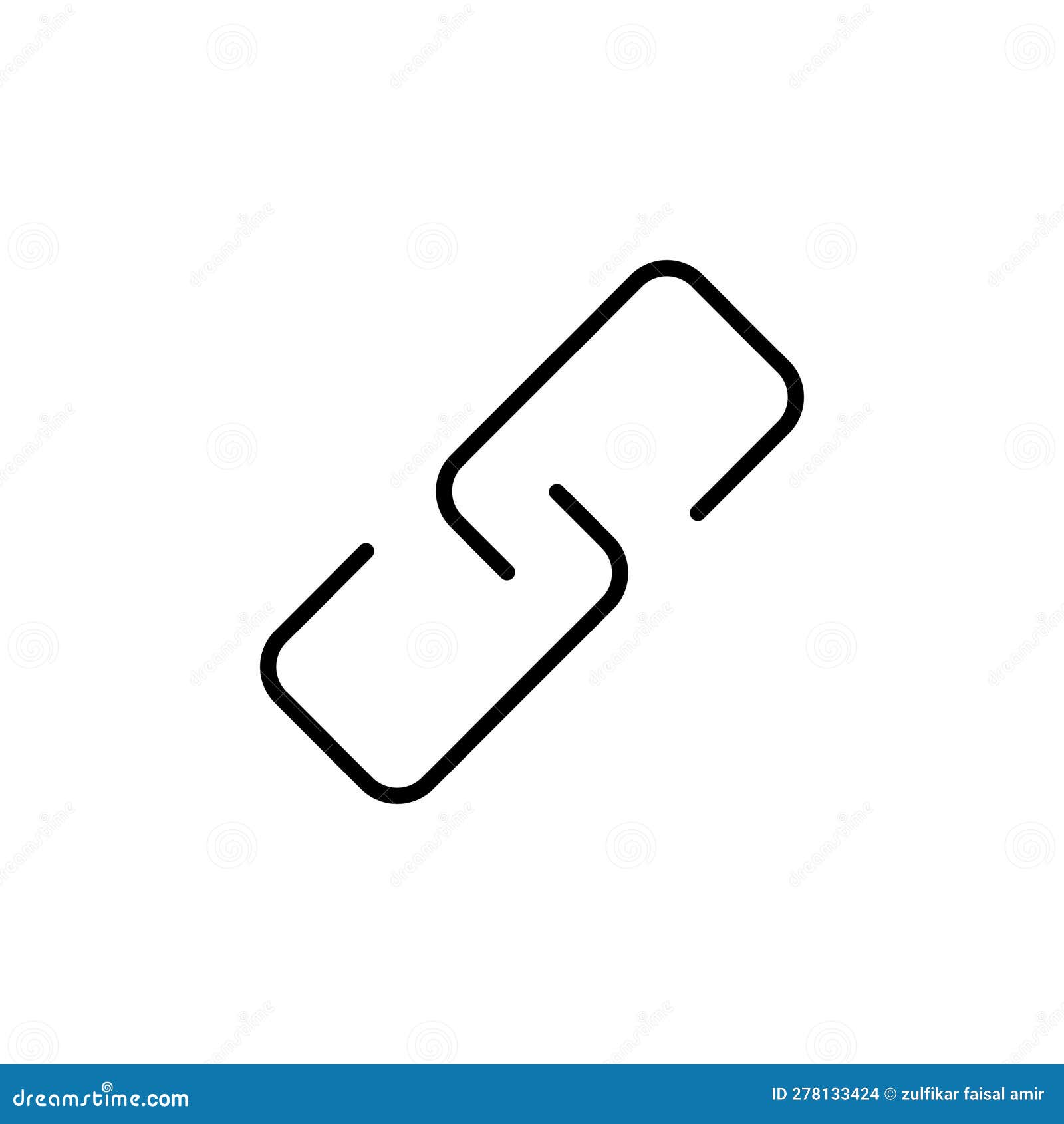 Link Icon . Hyperlink Chain Symbol Stock Vector - Illustration of ...