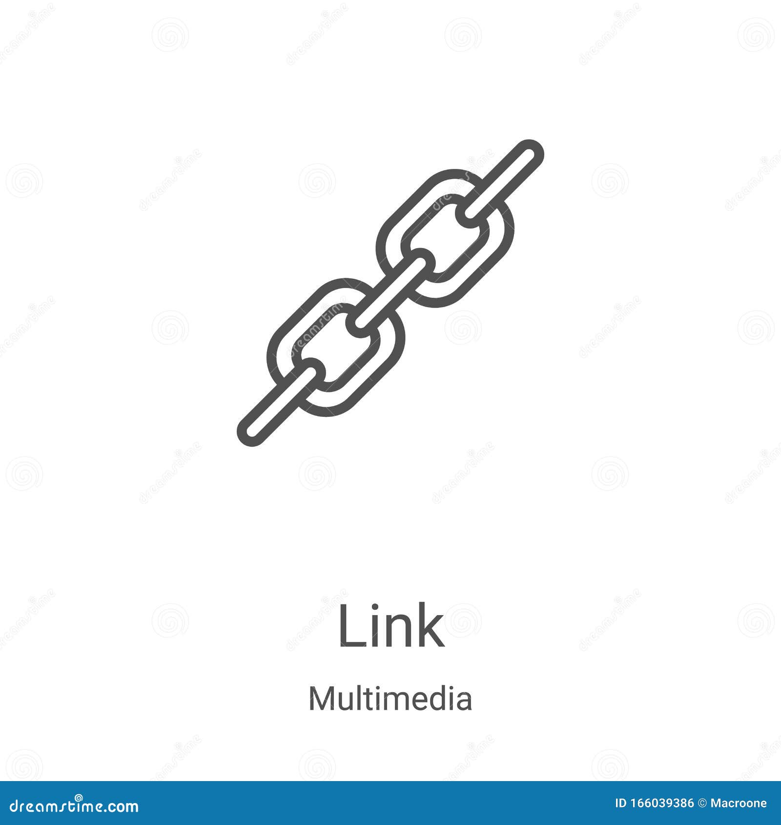 Link Icon Vector from Multimedia Collection. Thin Line Link Outline ...