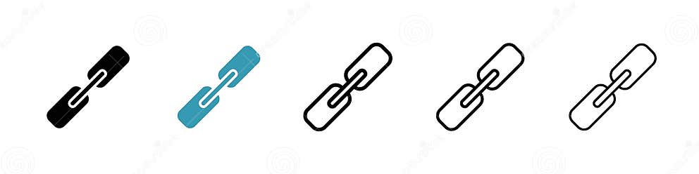 Link Icon Vector Set on White Background Stock Vector - Illustration of ...