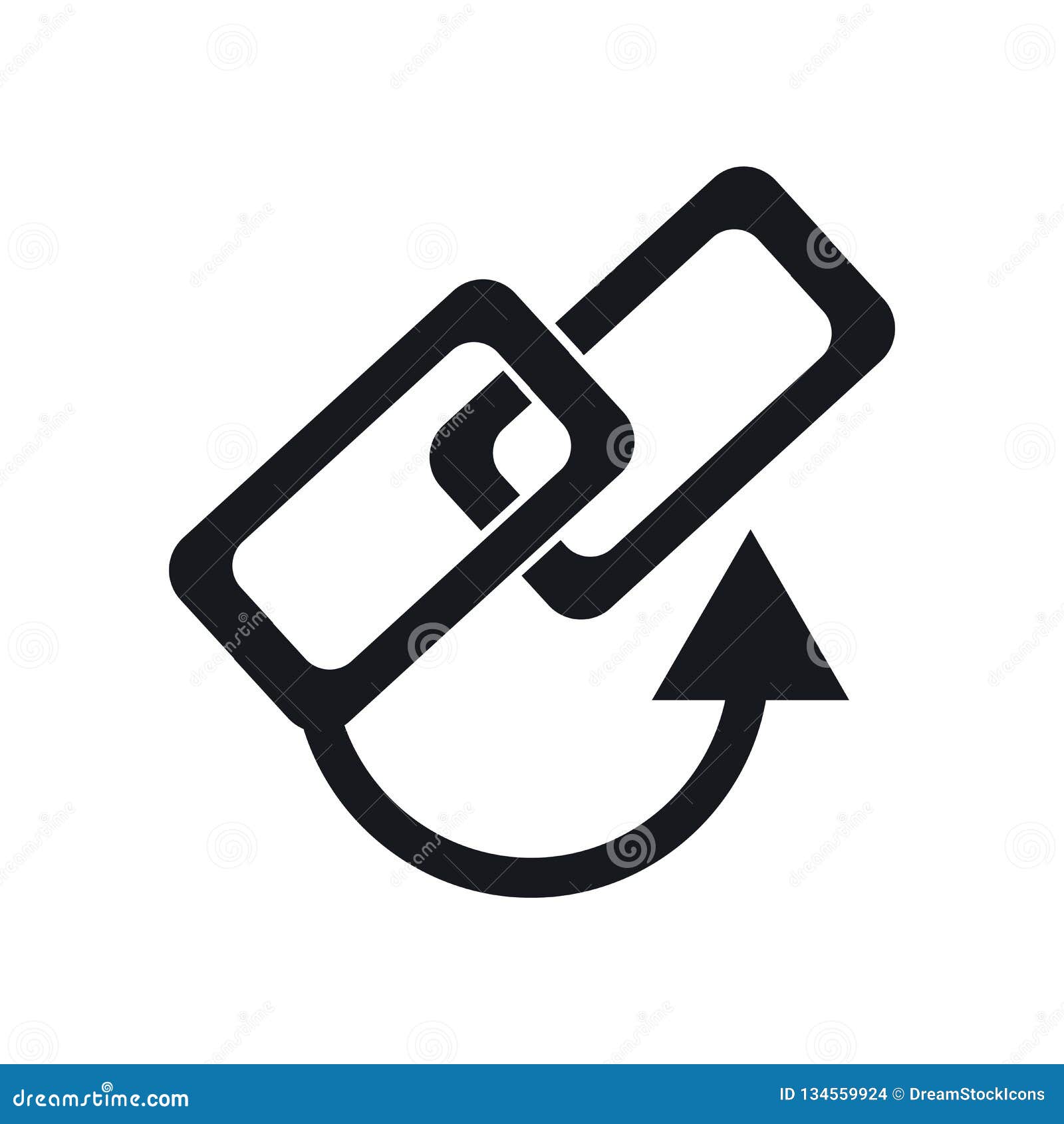 Link Icon Vector Sign and Symbol Isolated on White Background, Link ...