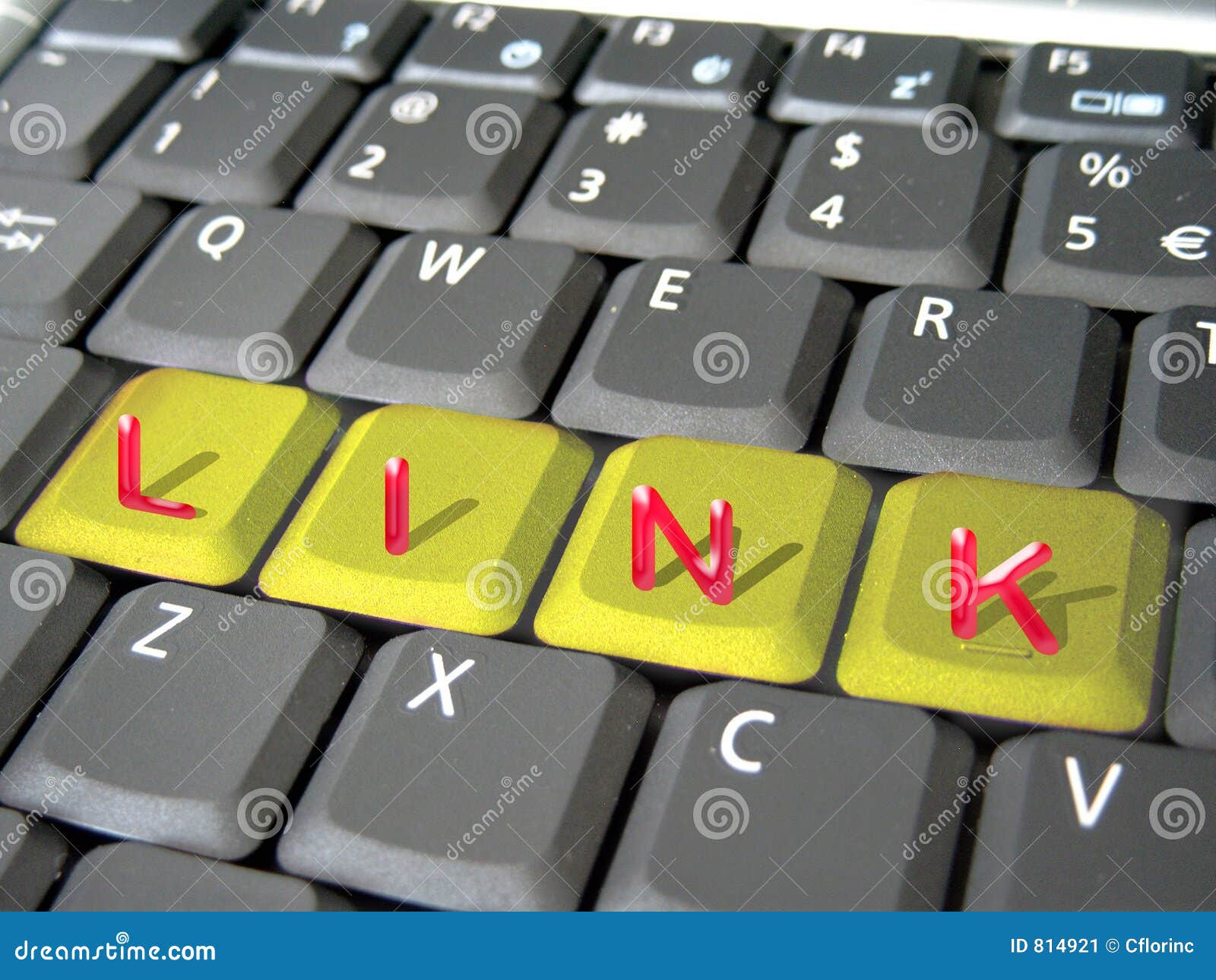 Link on a keyboard stock image. Image of design, notebook - 814921