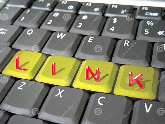 Link on a keyboard stock image. Image of design, notebook - 814921