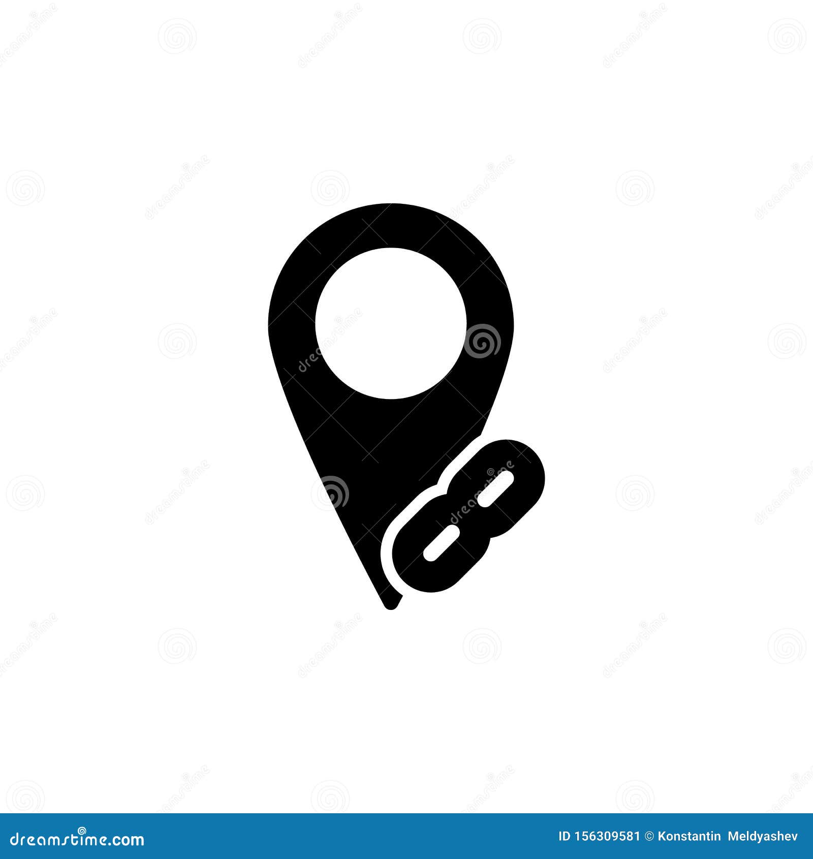 Link, Location Icon. Simple Glyph, Flat Vector of Location Icons for UI ...