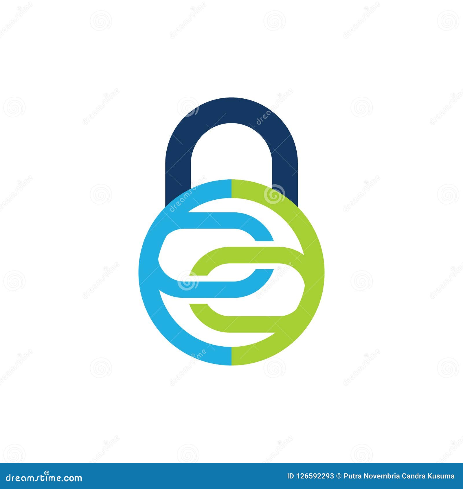 Link Lock Logo Icon Design stock vector. Illustration of logotype ...