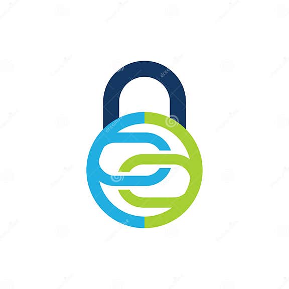 Link Lock Logo Icon Design stock vector. Illustration of logotype ...