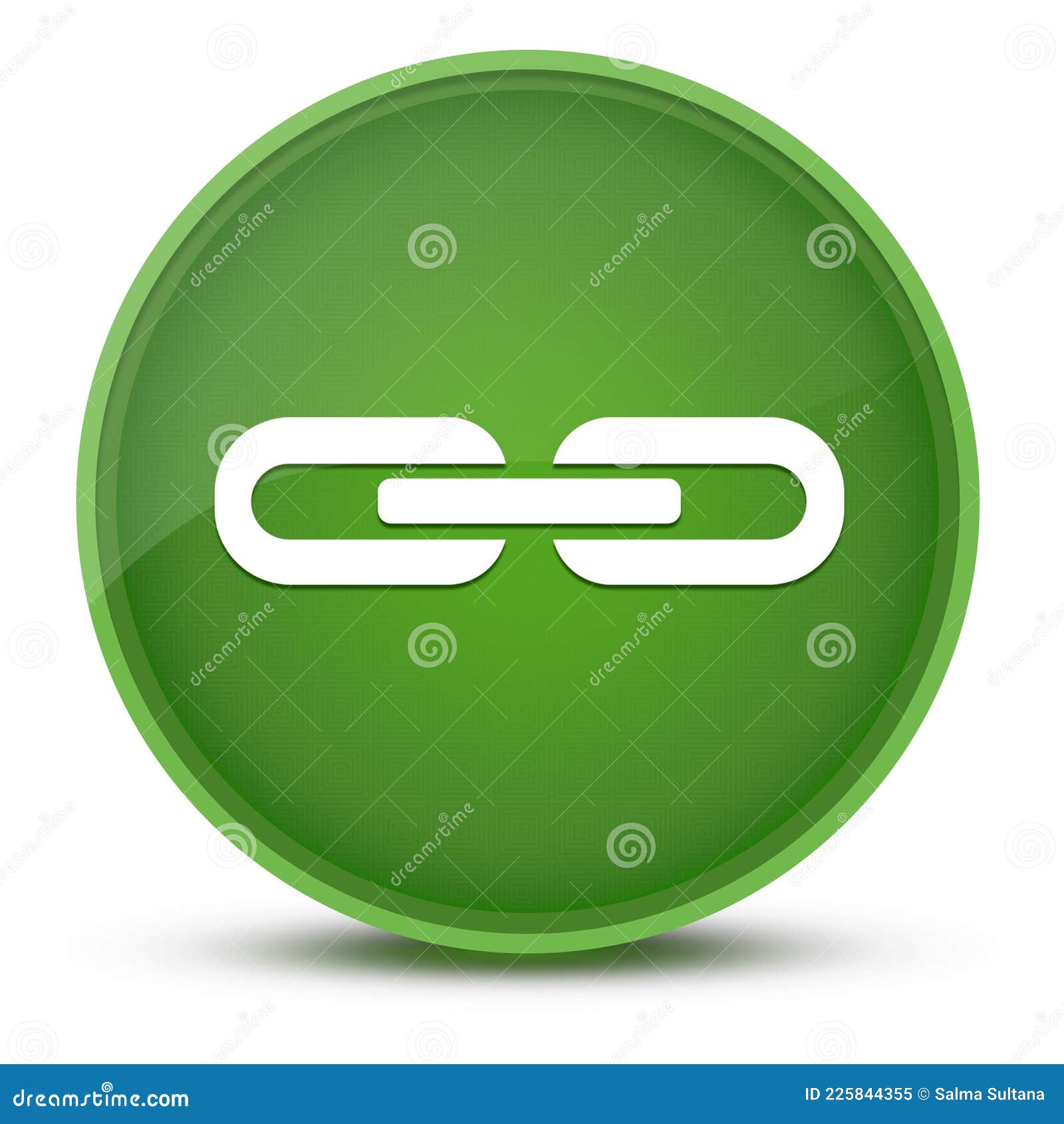 Link Luxurious Glossy Green Round Button Abstract Stock Illustration ...