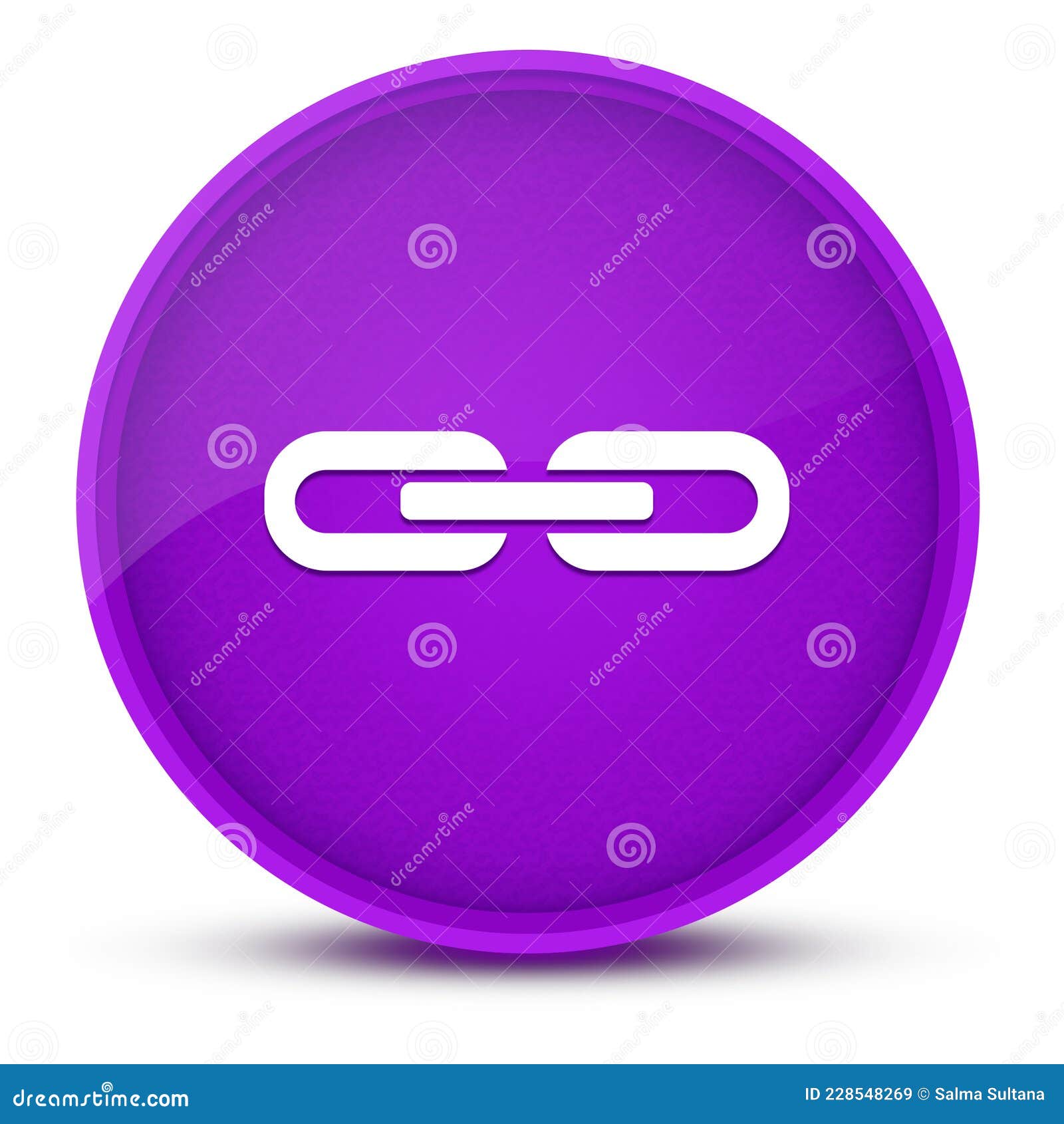 Link Luxurious Glossy Purple Round Button Abstract Stock Illustration ...
