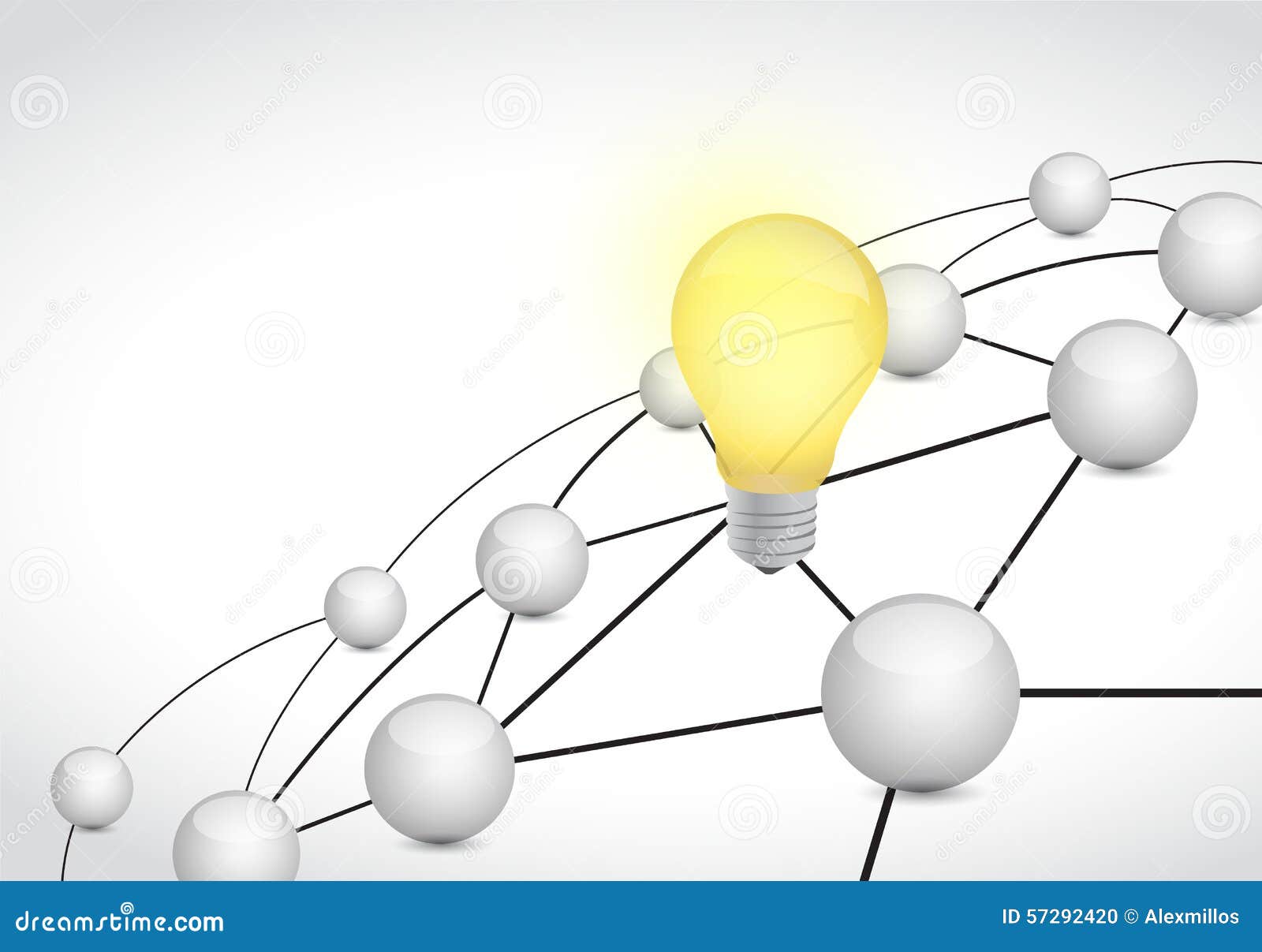 Link Network Connection Light Bulb Illustration Stock Illustration ...