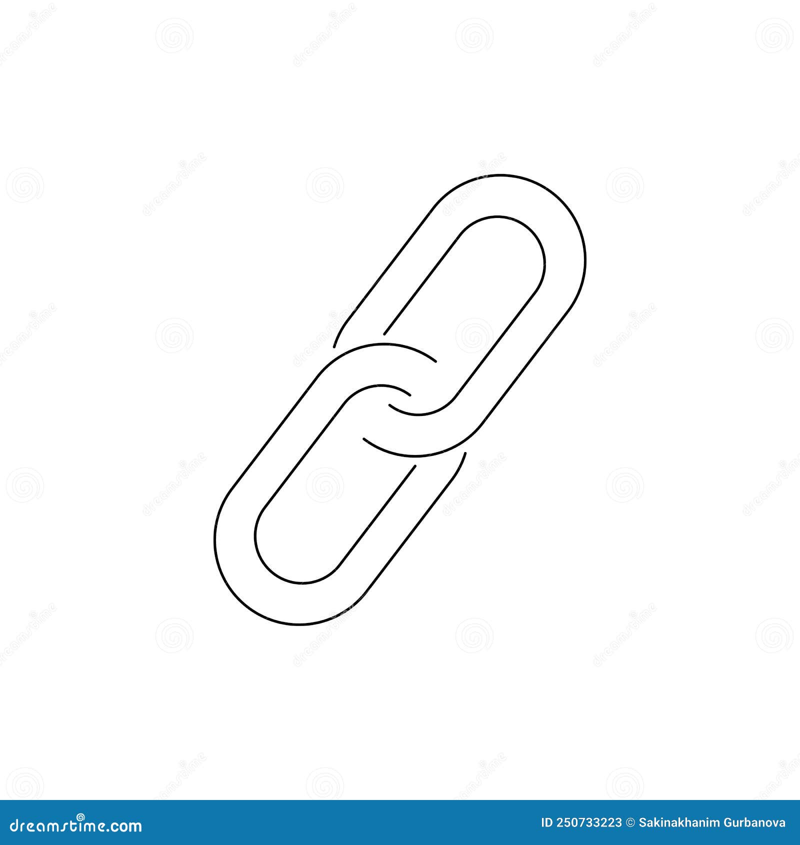 Link Outline Icon Illustration Stock Illustration - Illustration of ...
