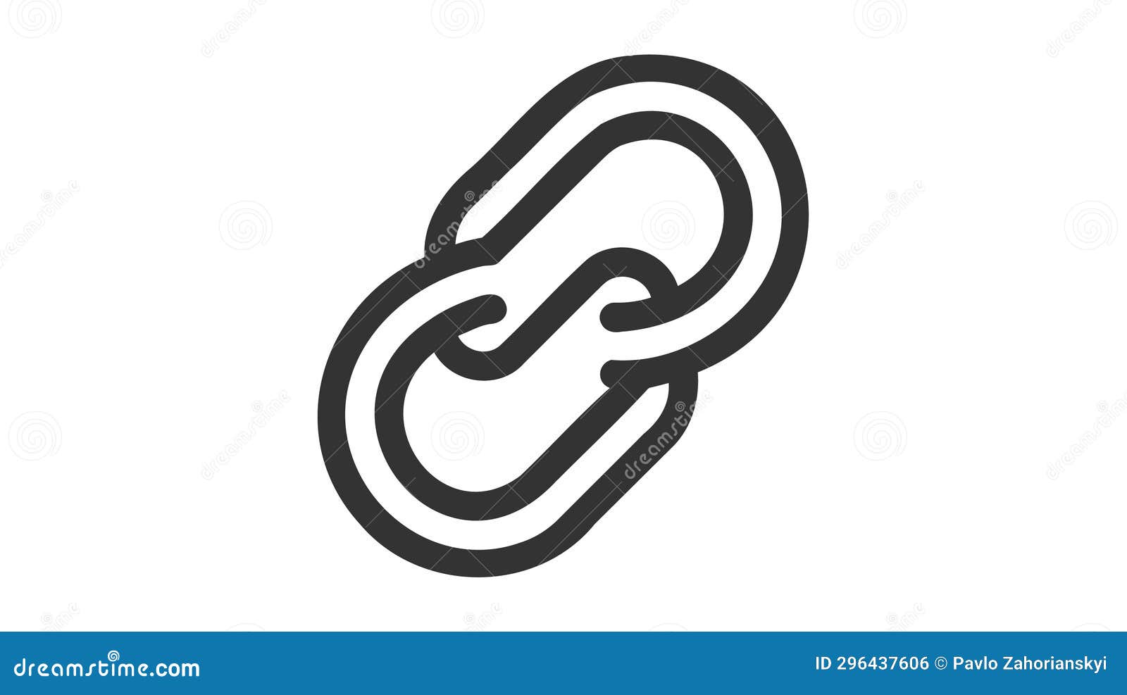 Link Outline Icon Illustration- Vector Icon on White Background Stock ...