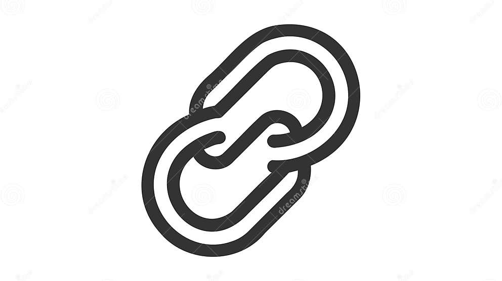 Link Outline Icon Illustration- Vector Icon on White Background Stock ...