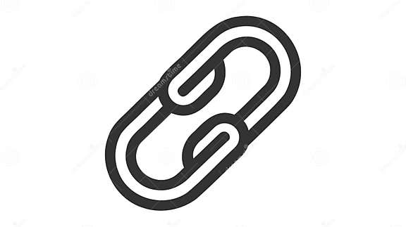Link Outline Icon Illustration- Vector Icon on White Background Stock ...