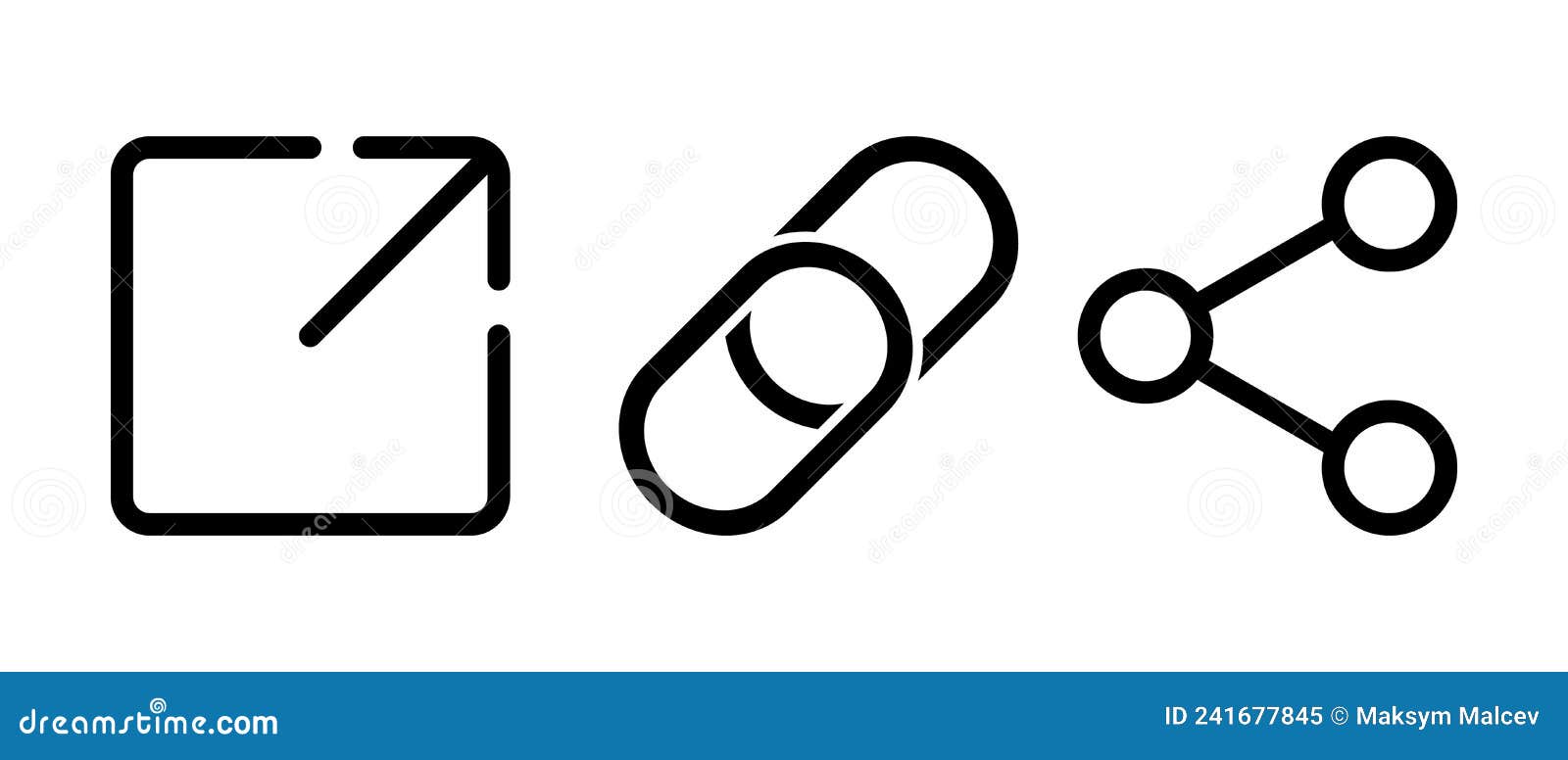 Link, Share Link, External Link Icon Set. URL Symbols. Redirecting Links Button. Web UI Design ...