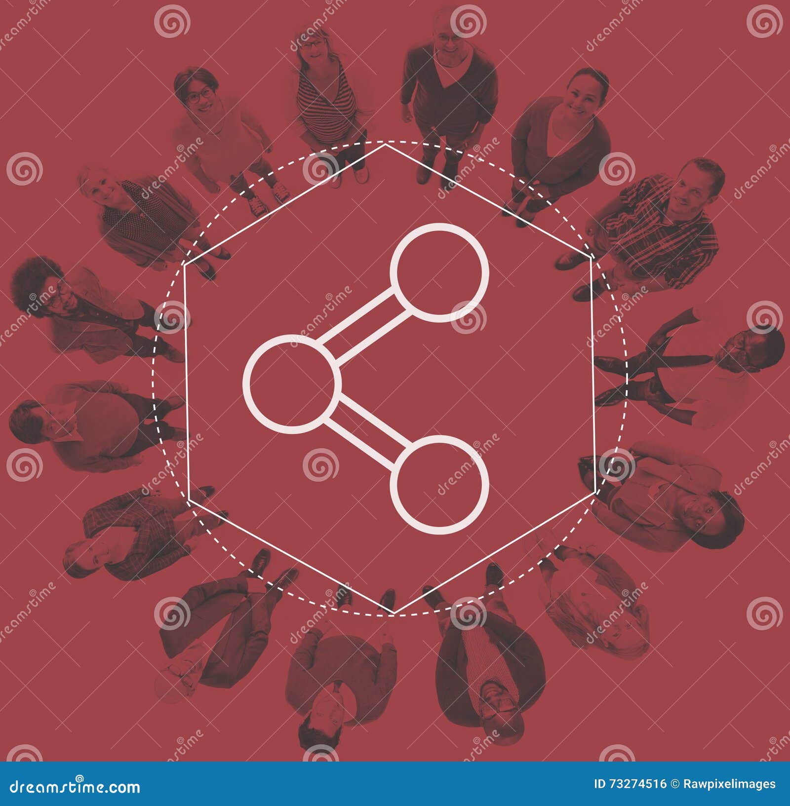 Link Sharing Information Technology Graphic Concept Stock Illustration ...