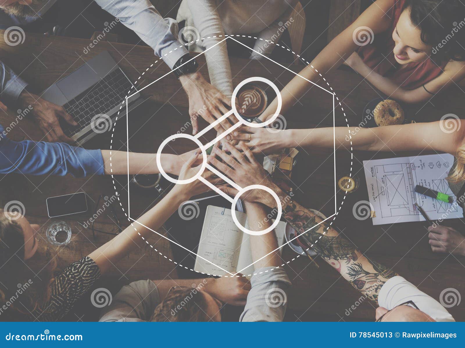 Link Sharing Information Technology Graphic Concept Stock Image - Image ...