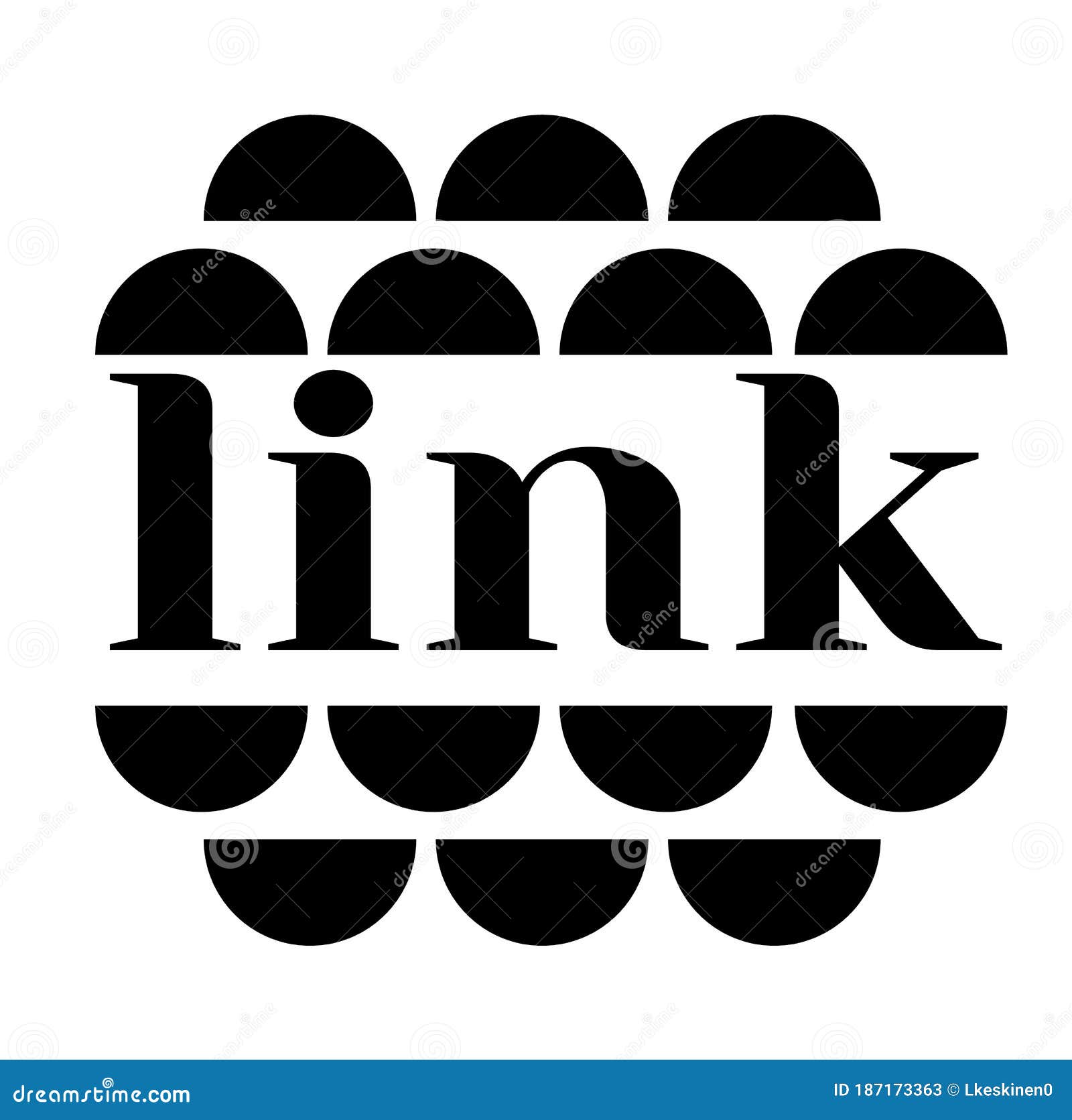 LINK Sign on White Background Stock Illustration - Illustration of ...