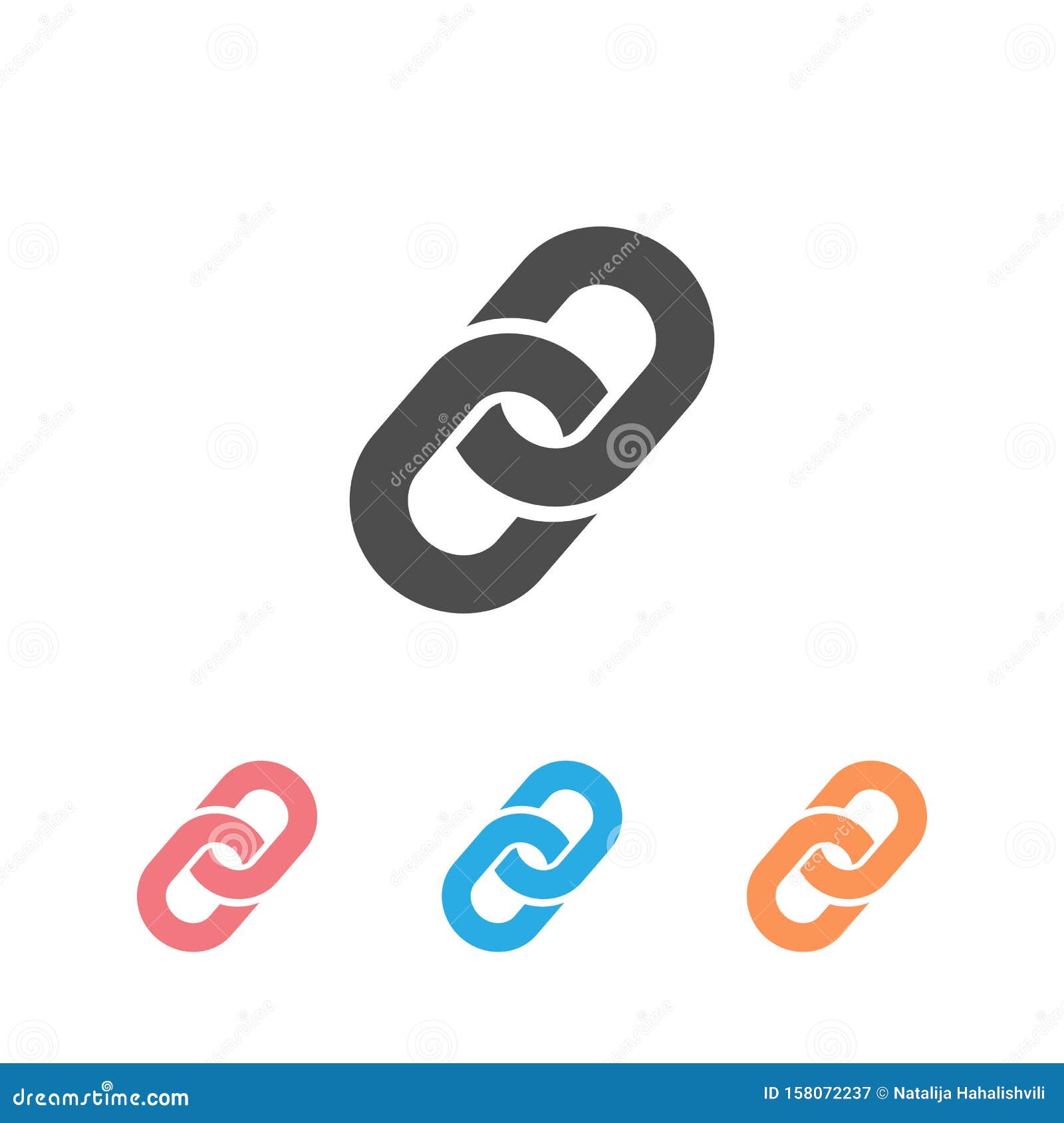 Link Symbol Icon Set on White Vector Stock Vector - Illustration of ...