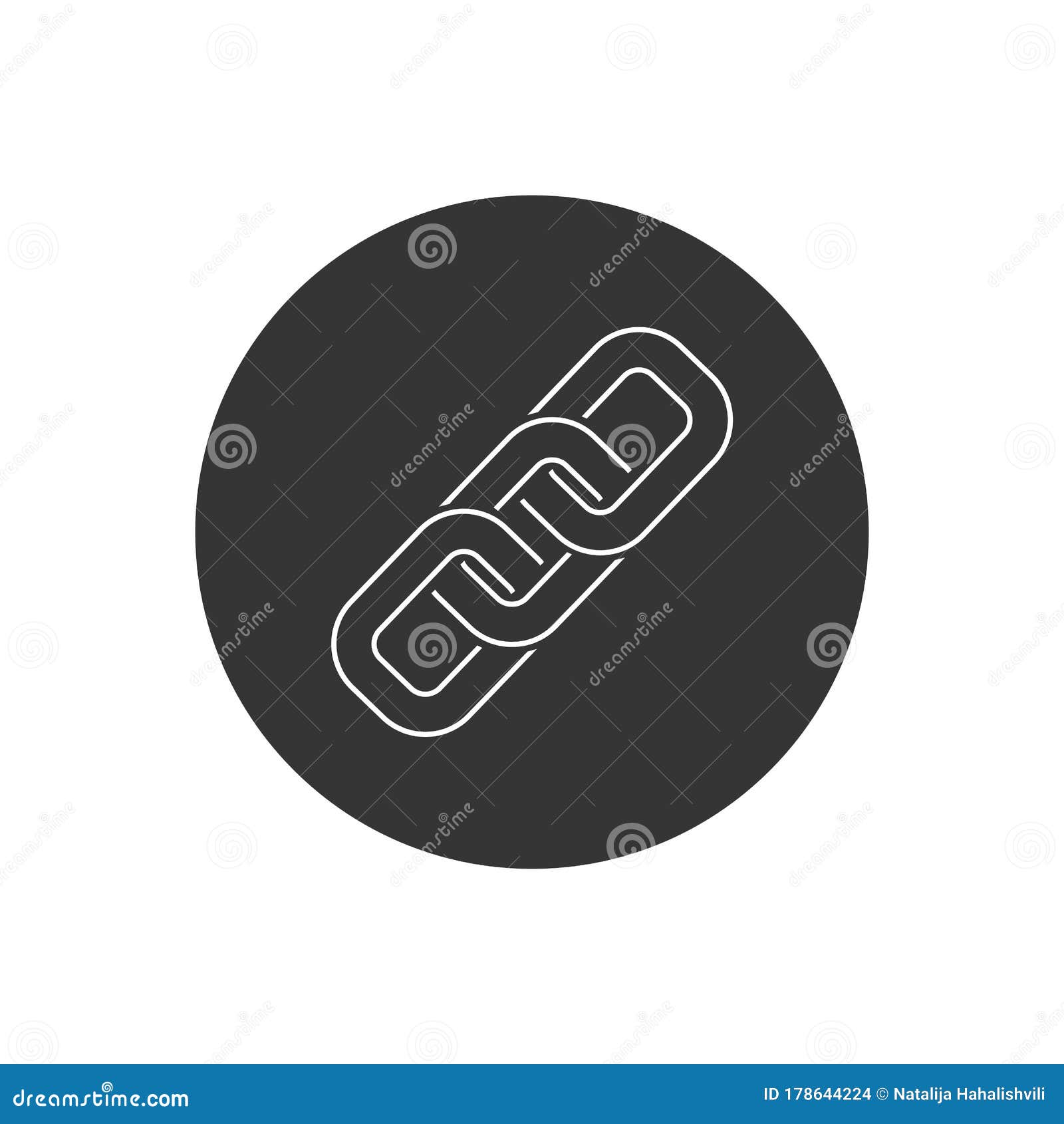 Link Symbol Line Icon Vector in Modern Flat Stock Vector - Illustration ...