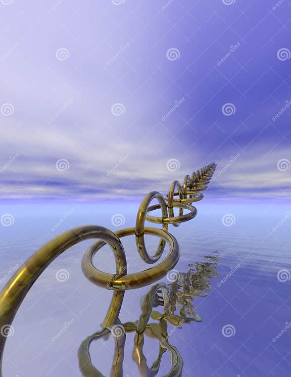 Link To the Future Portrait View Stock Illustration - Illustration of ...